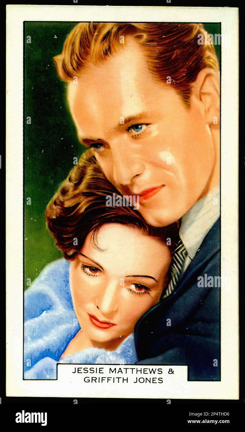 Portrait of Jessie Matthews & Griffith Jones - Vintage Cigarette Card ...