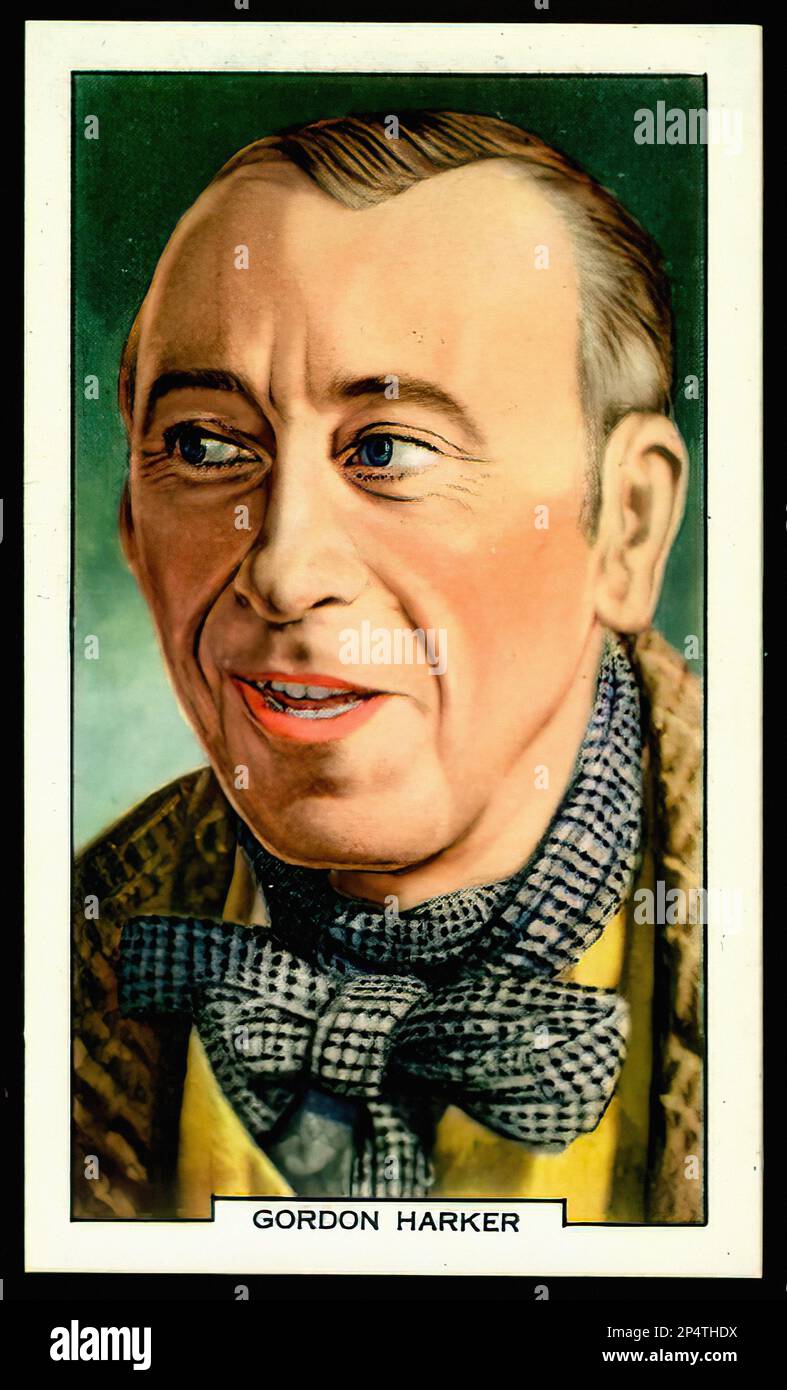 Portrait of Gordon Harker - Vintage Cigarette Card Stock Photo - Alamy