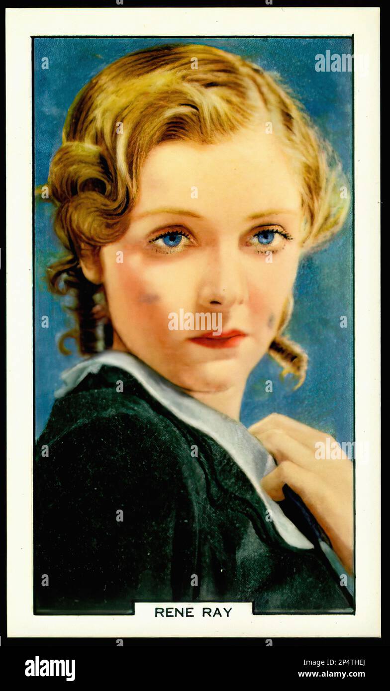 Portrait of Rene Ray - Vintage Cigarette Card Stock Photo - Alamy