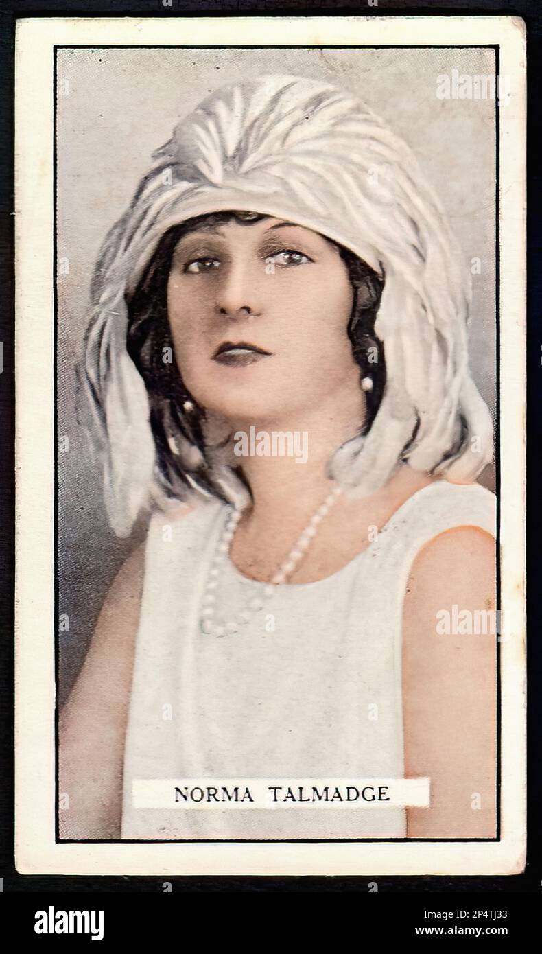 Portrait of Norma Talmadge - Vintage Cigarette Card 02 Stock Photo - Alamy