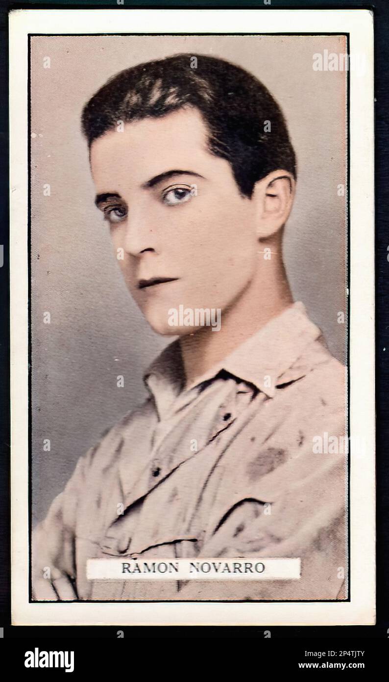 Portrait of Ramon Novarro - Vintage Cigarette Card Stock Photo - Alamy