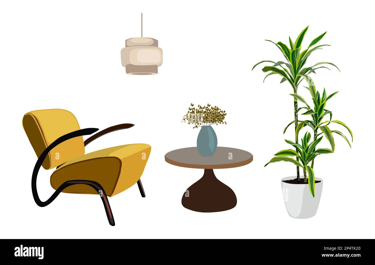 Living room furniture composition Stock Vector Images - Alamy