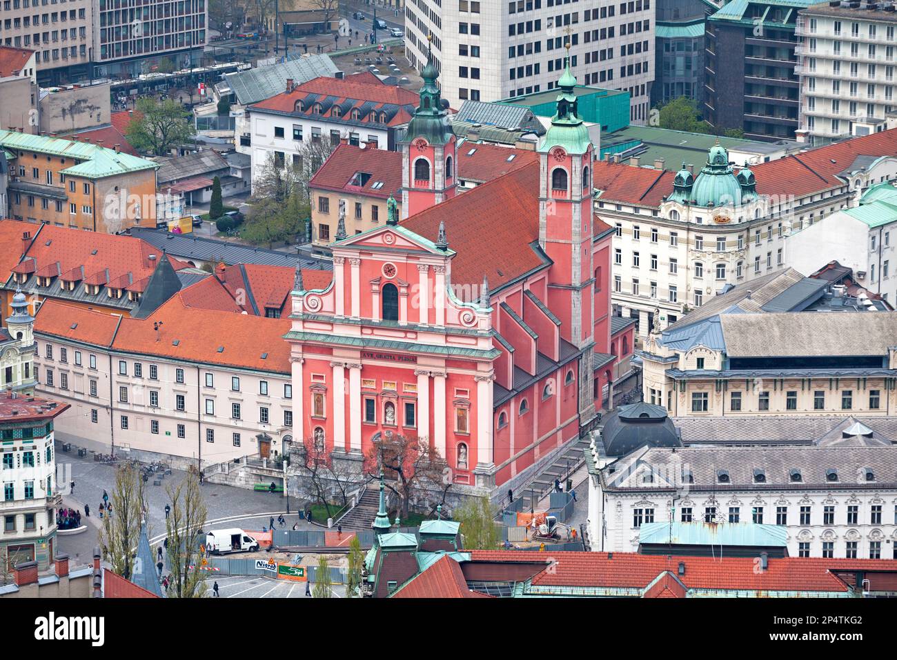 Ljubljana, Slovenia - April 09 2019: The Franciscan Church of the ...