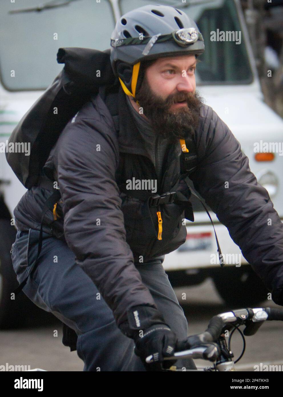 Bart Kline delivers food from several food trucks and has regular ...