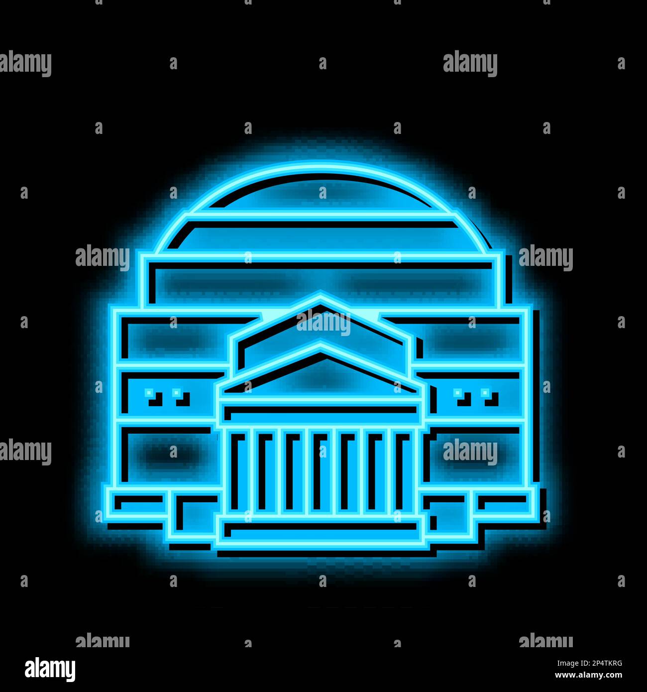 pantheon ancient rome building neon glow icon illustration Stock Vector ...