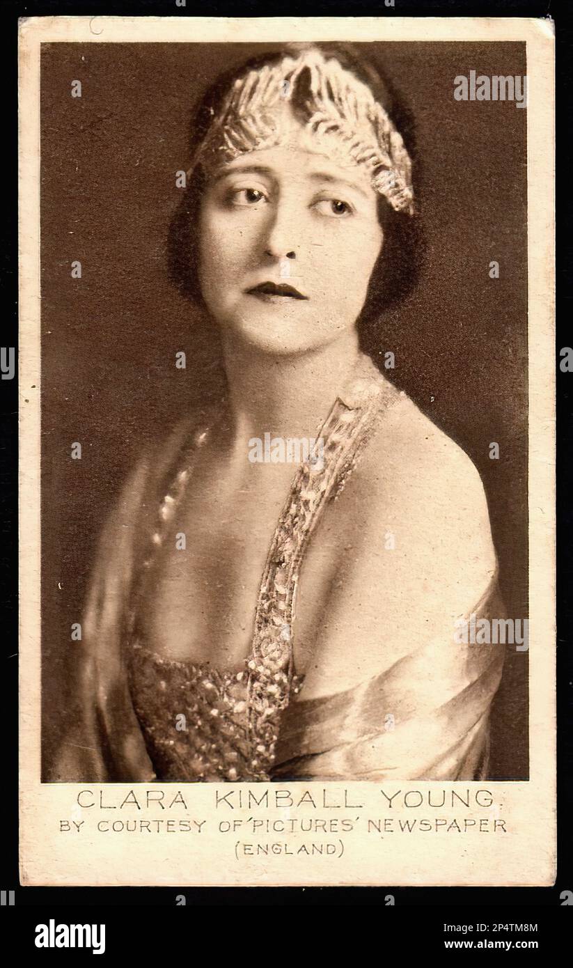 Portrait of Clara Kimball Young - Vintage Cigarette Card Stock Photo - Alamy
