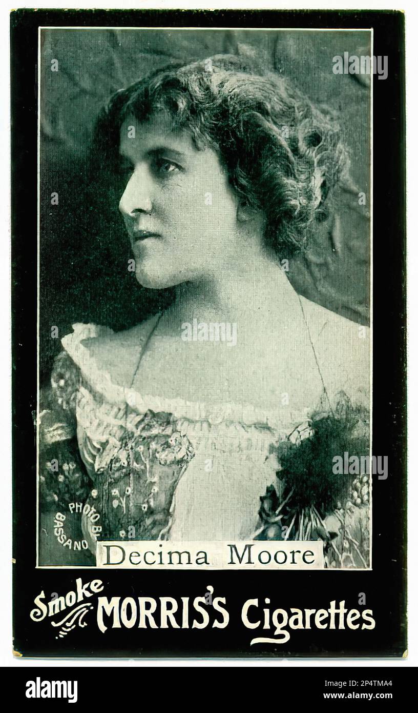Portrait of actress Decima Moore - Vintage Cigarette Card Stock Photo ...