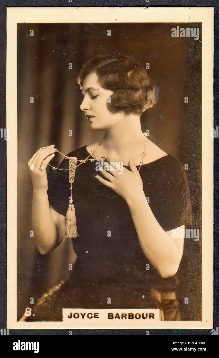 Portrait of Joyce Barbour - Vintage Cigarette Card Stock Photo - Alamy