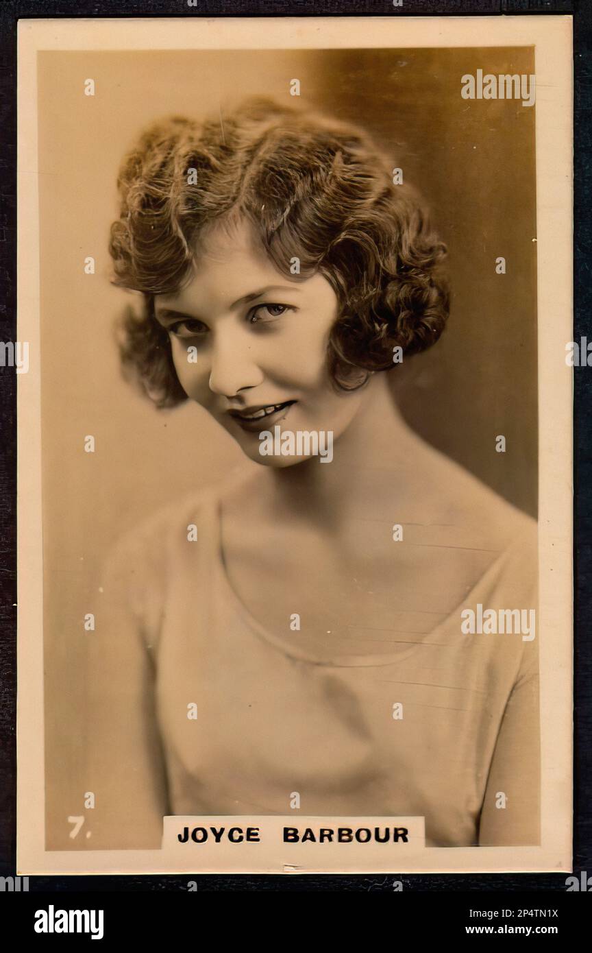 Portrait of Joyce Barbour - Vintage Cigarette Card Stock Photo - Alamy