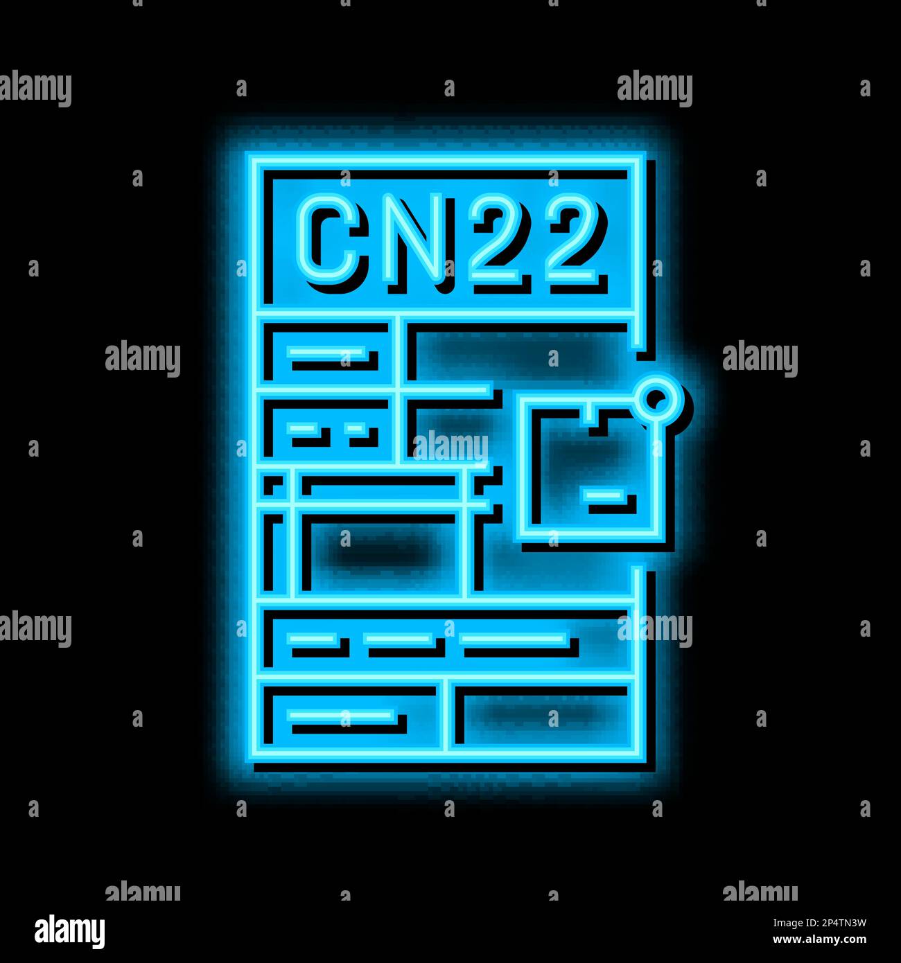 Customs Declaration Neon Glow Icon Illustration Stock Vector Image And Art Alamy