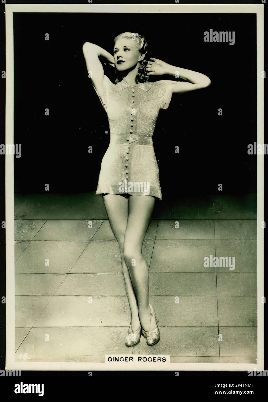 Portrait of Ginger Rogers - Vintage Cigarette Card Stock Photo - Alamy