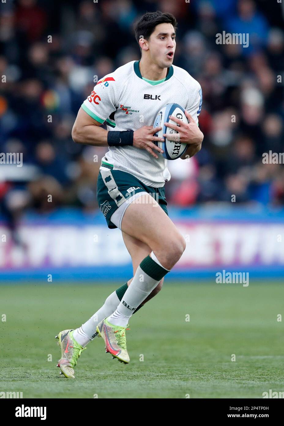 London Irish's Lucio Cinti in action during the Gallagher Premiership ...