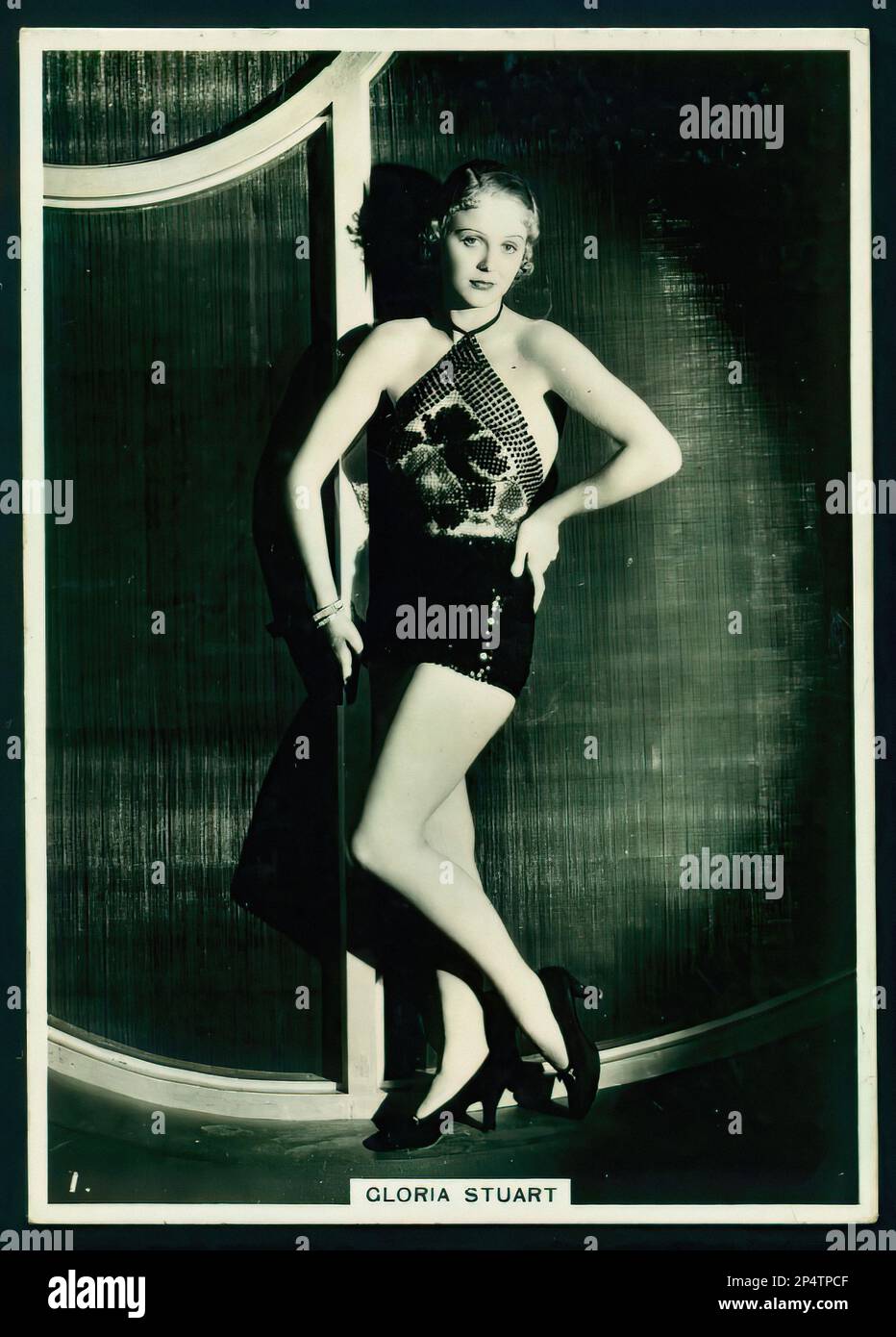 Portrait of Gloria Stuart - Vintage Cigarette Card Stock Photo - Alamy