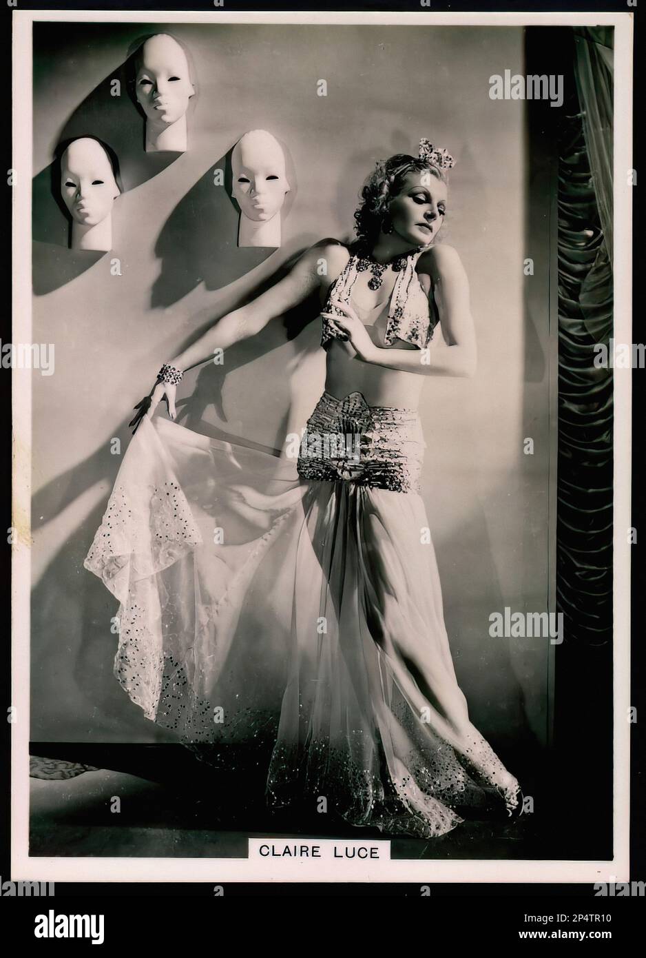 Portrait of Claire Luce - Vintage Cigarette Card Stock Photo - Alamy