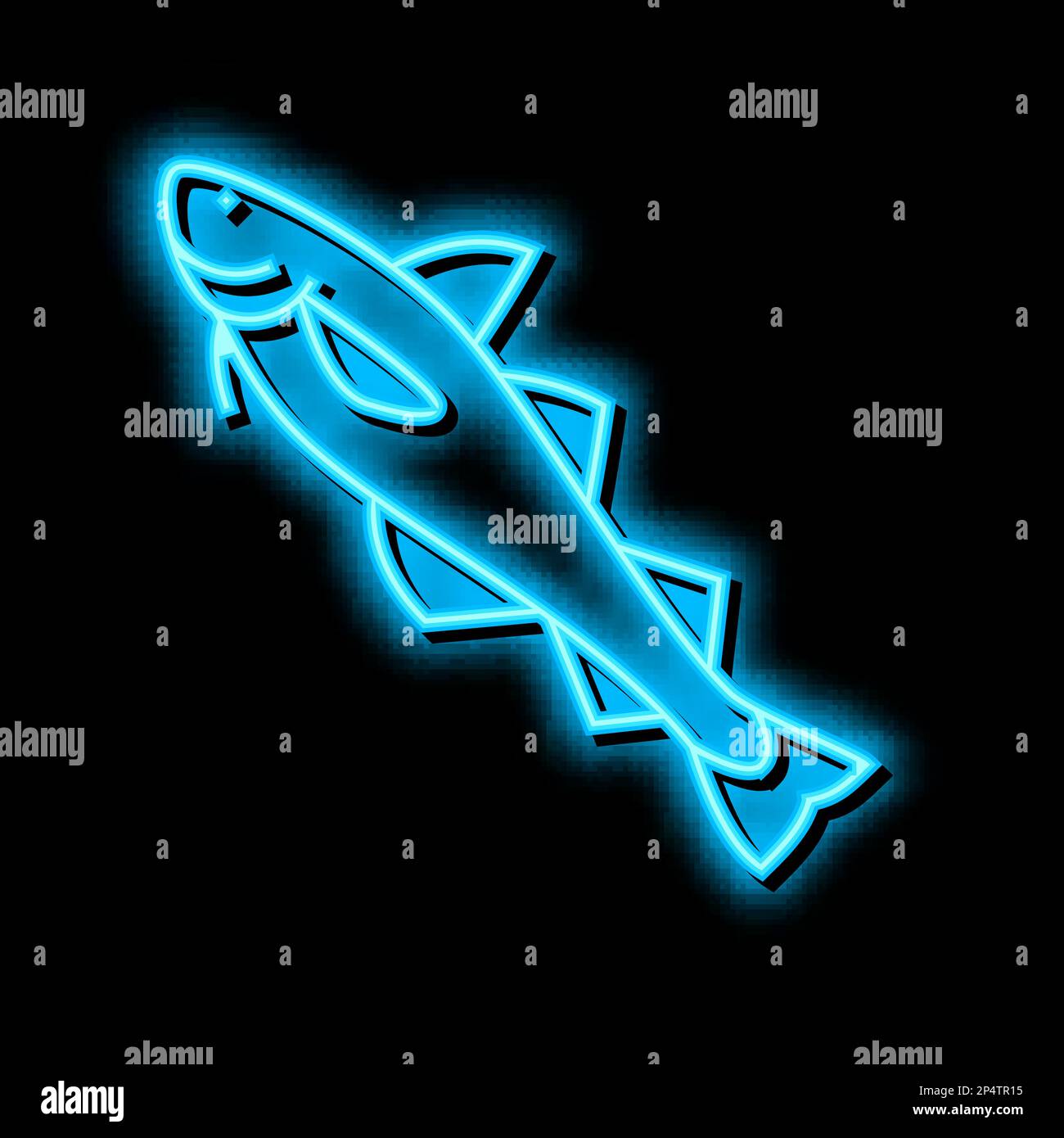 alaska pollock neon glow icon illustration Stock Vector Image & Art - Alamy