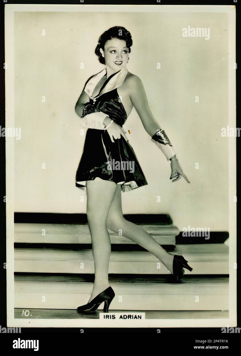 Portrait of Iris Adrian - Vintage Cigarette Card Stock Photo - Alamy