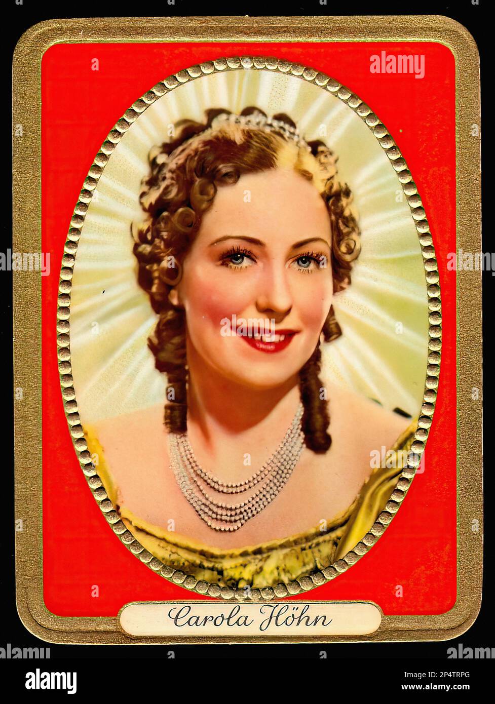 Portrait of actress Carola Höhn - Vintage German Cigarette Card 01 ...