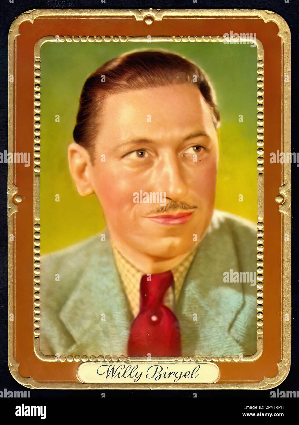 Portrait of actor Willy Birgel - Vintage German Cigarette Card Stock ...