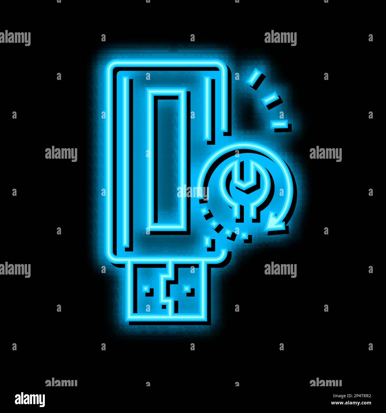 flash media data recovery neon glow icon illustration Stock Vector ...