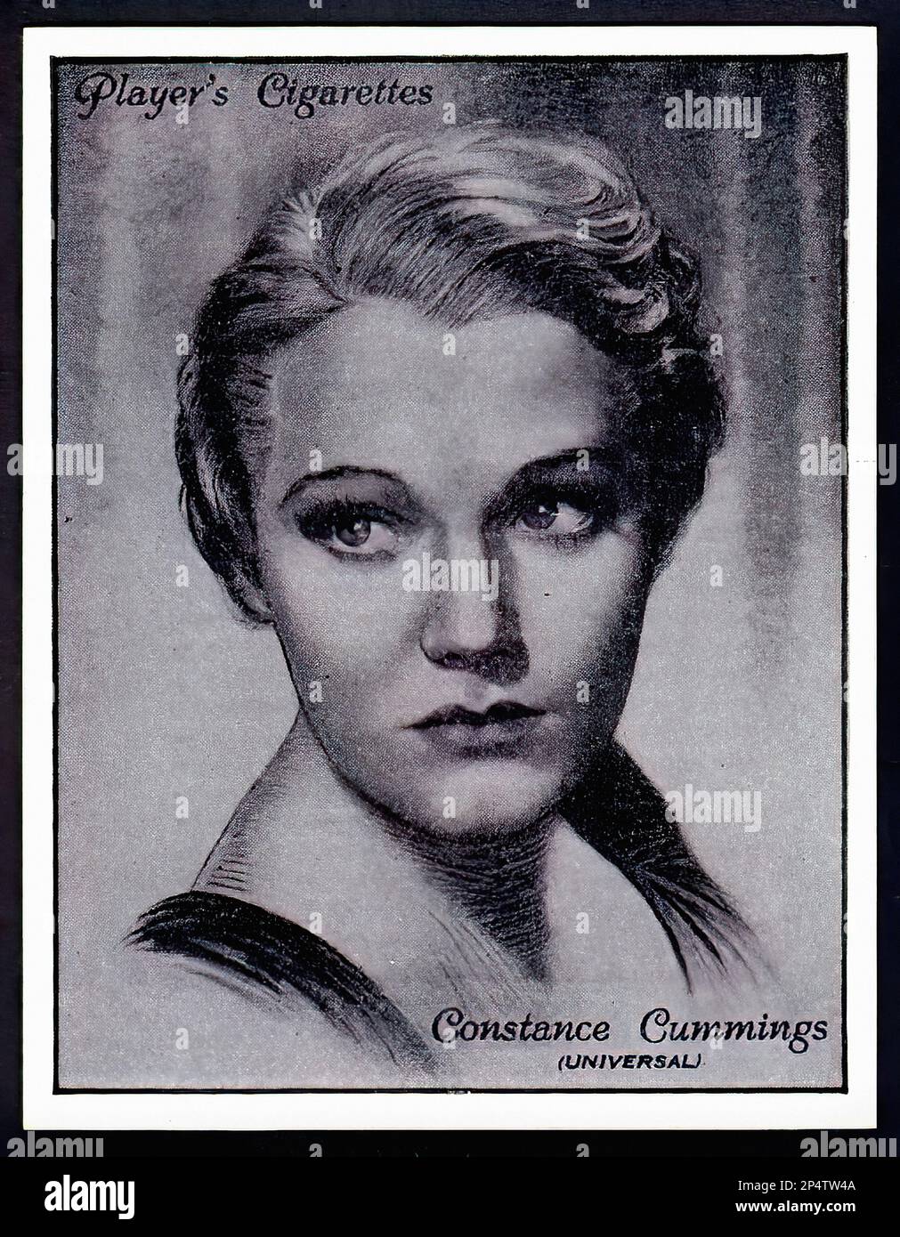 Portrait of Constance Cummings - Vintage Cigarette Card Stock Photo - Alamy