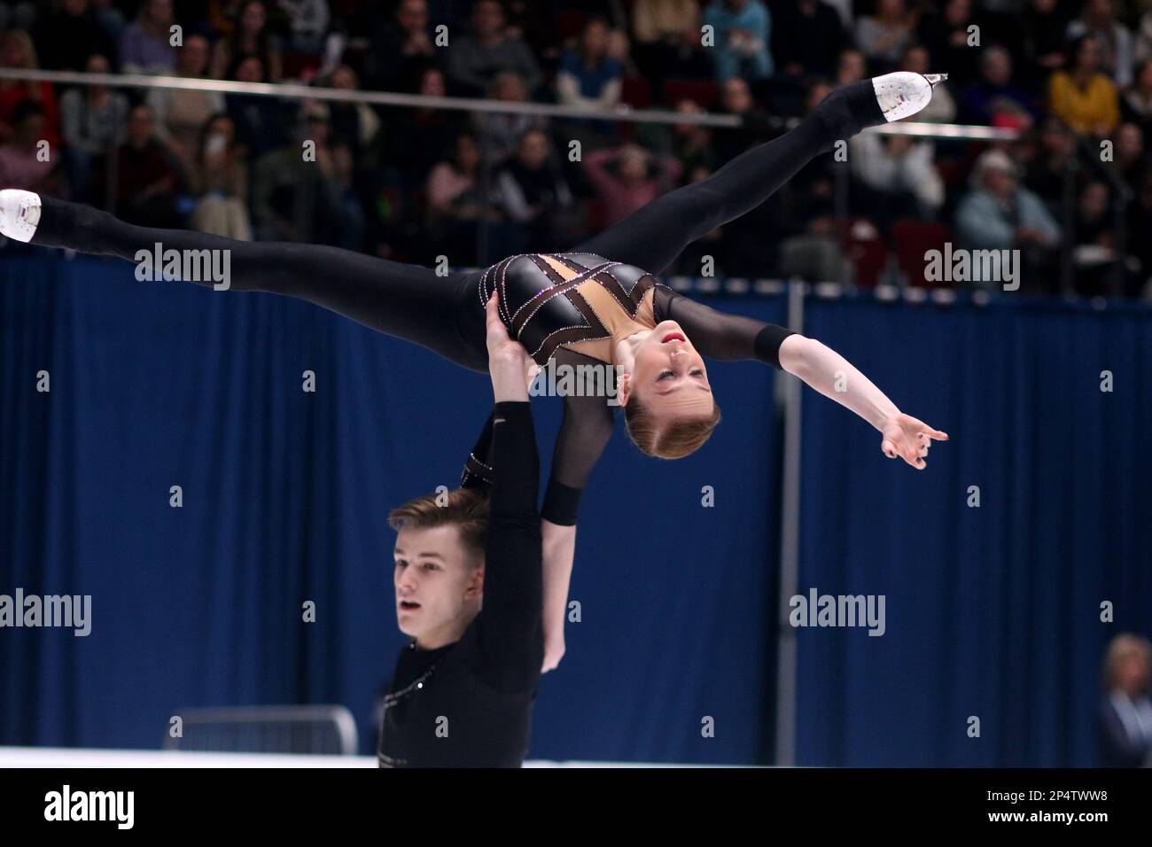 Luliia Artemeva and Alexey Bryukhanov perform during Pair skating in ...