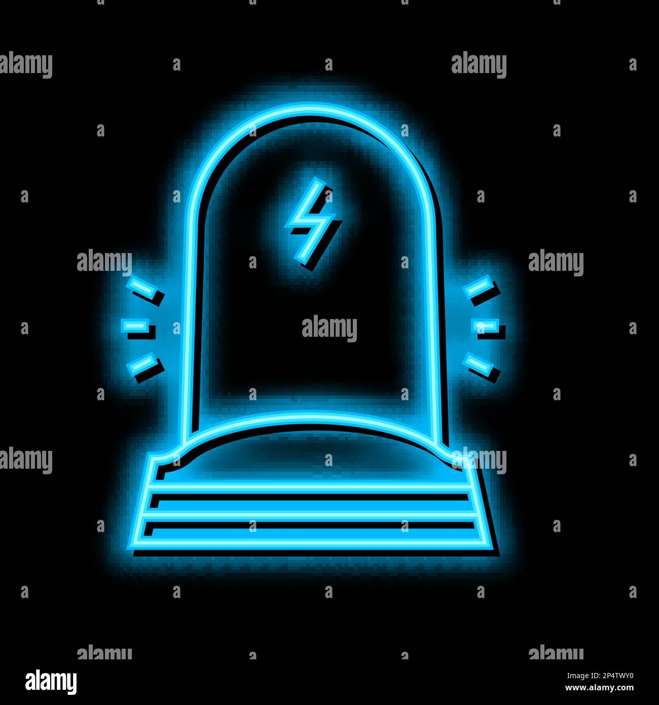 vertical phone charger neon glow icon illustration Stock Vector Image ...