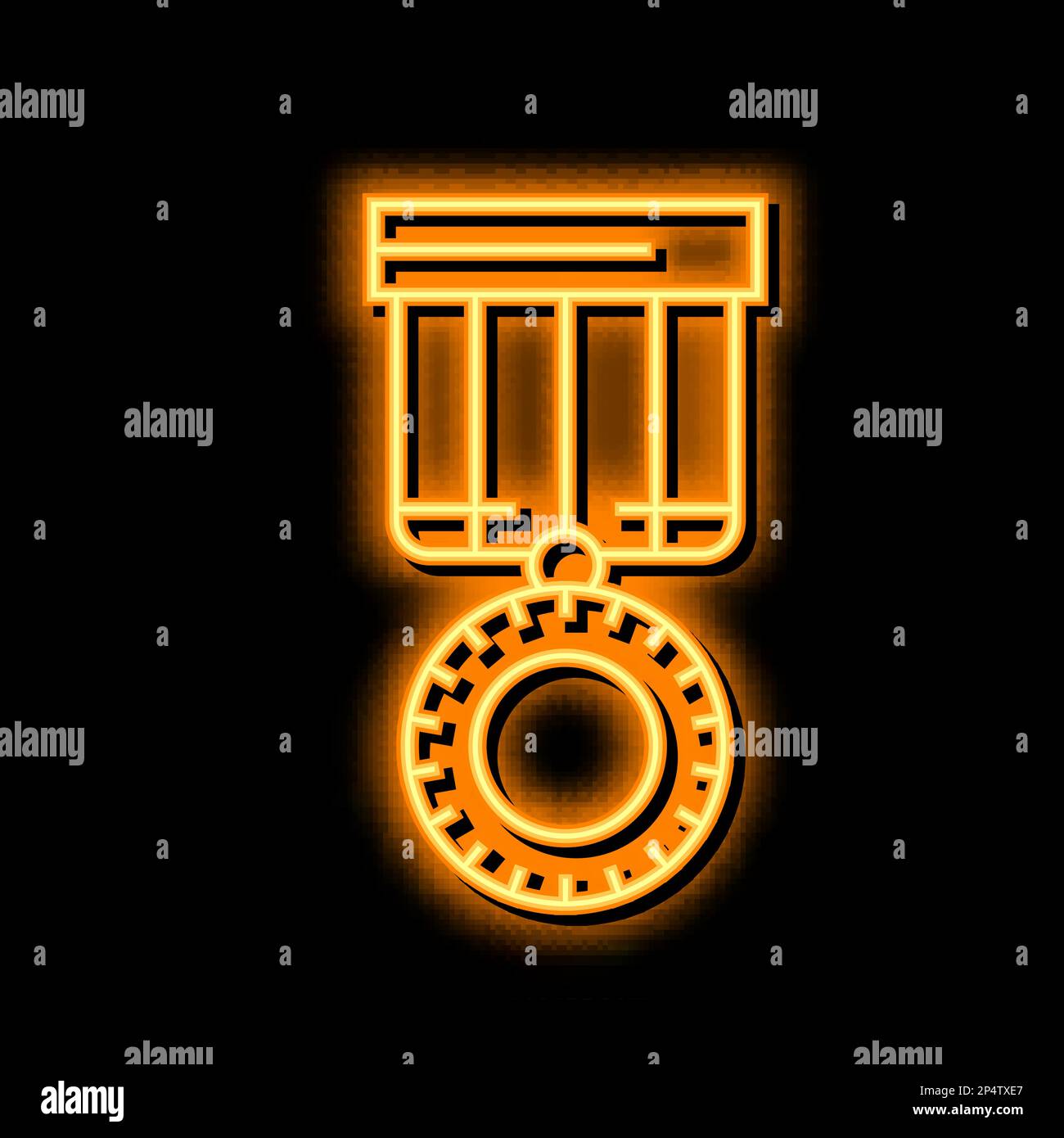 medallion award neon glow icon illustration Stock Vector Image & Art ...