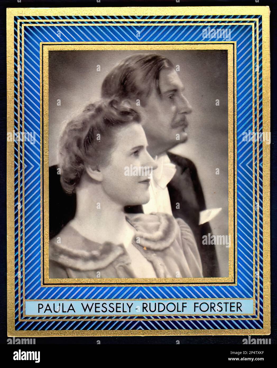 Portrait of Paula Wessely and Rudolf Forster - Vintage German Cigarette ...