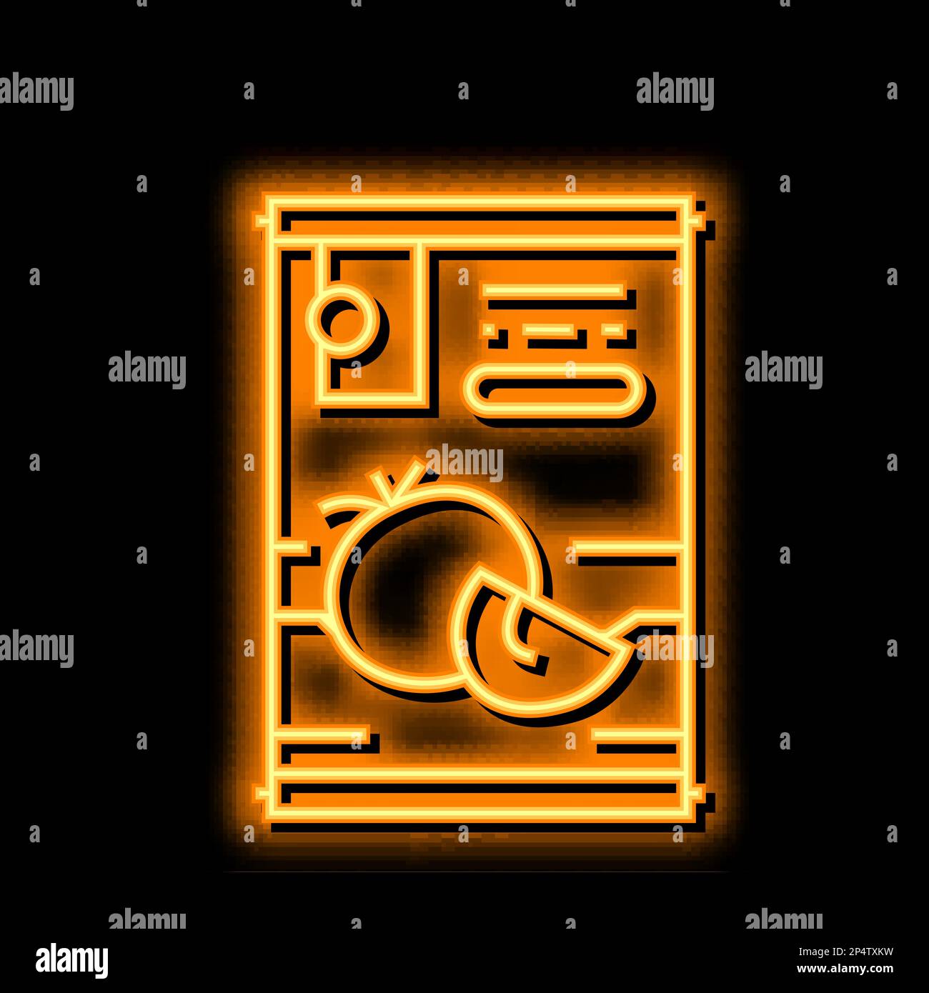 tomato paste neon glow icon illustration Stock Vector Image & Art - Alamy