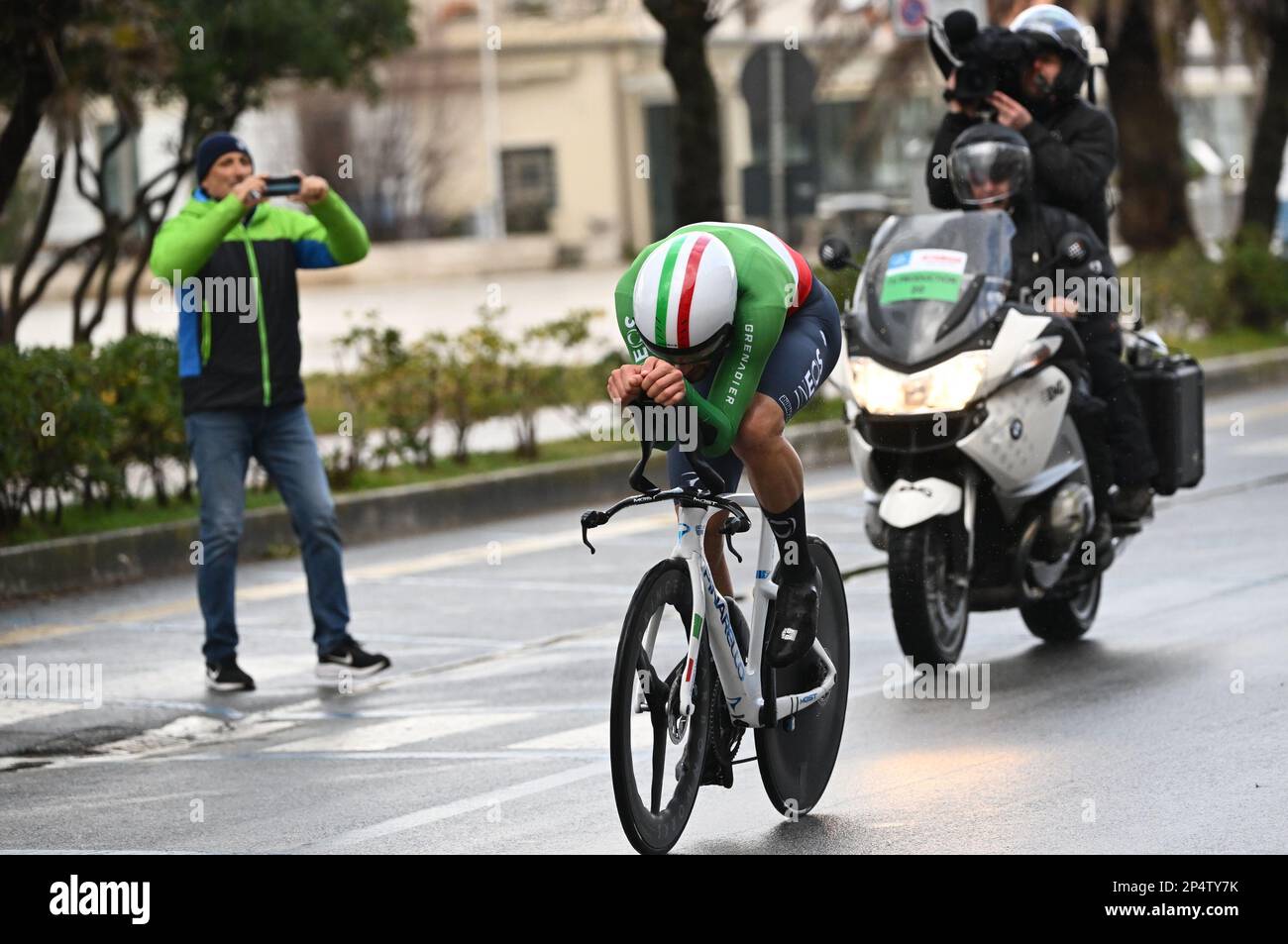 Italian Filippo Ganna of Ineos Grenadiers pictured in action during the ...