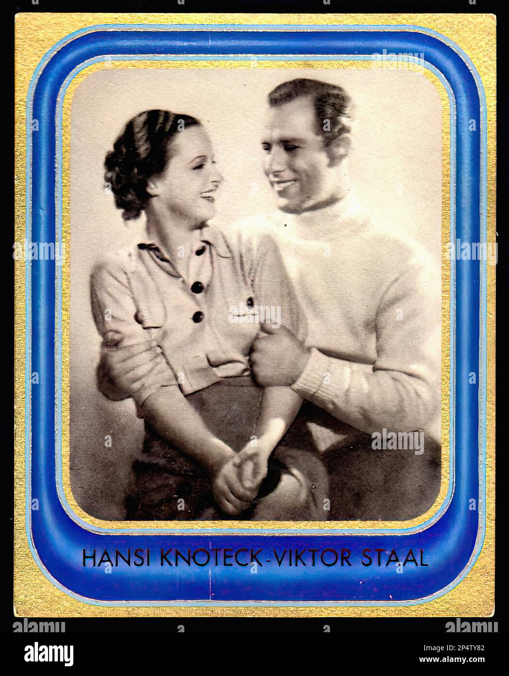 Portrait of Hansi Knoteck & Viktor Staal - Vintage German Cigarette ...