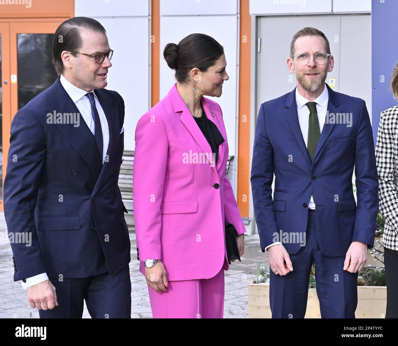 Prince Daniel and Crown Princess Victoria are welcomed by Minister of ...
