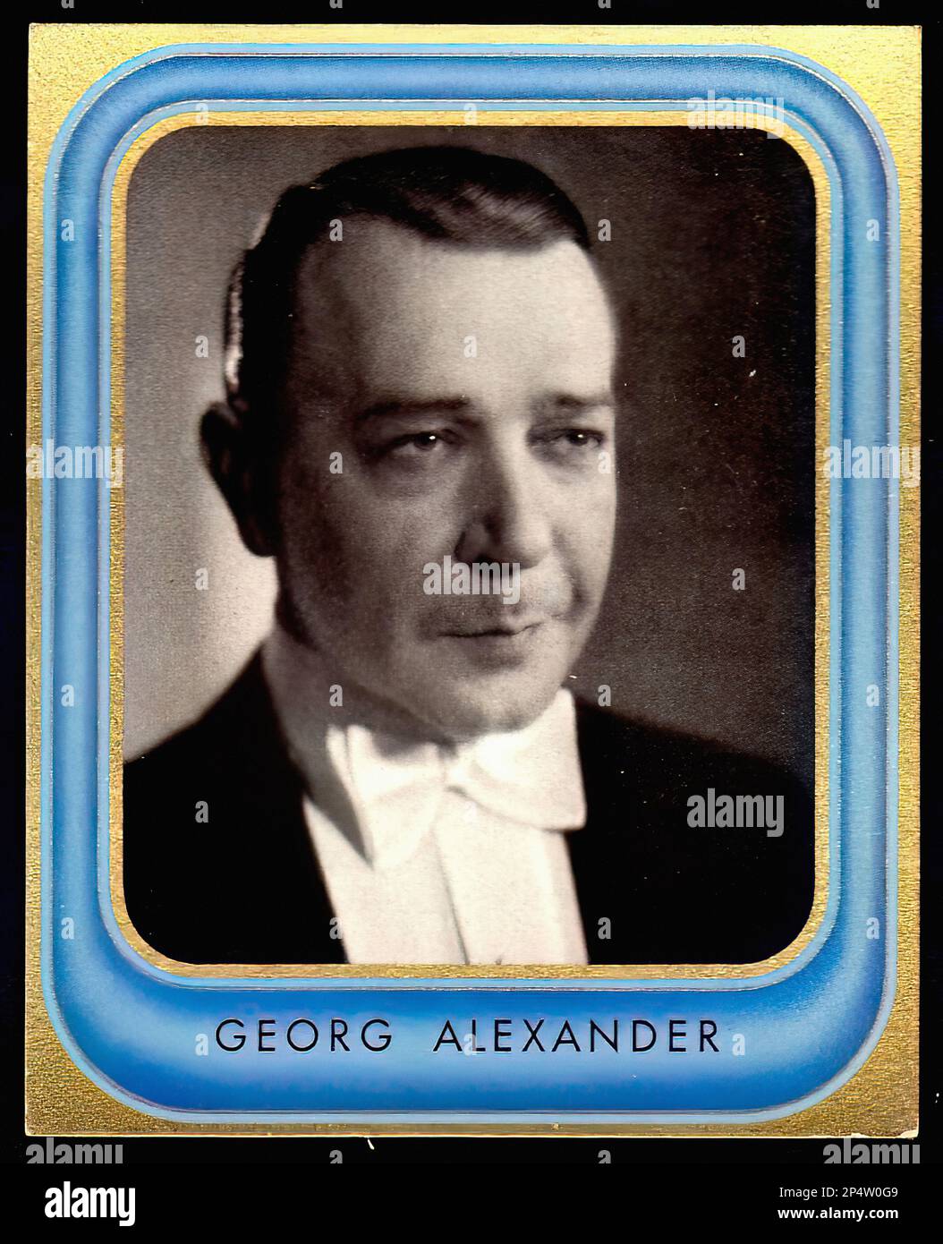 Portrait of Georg Alexander - Vintage German Cigarette Card Stock Photo ...