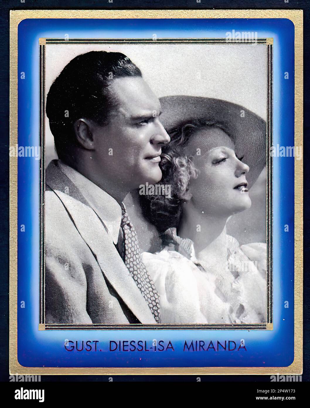 Portrait of Gustav Diessl and Isa Miranda - Vintage German Cigarette ...