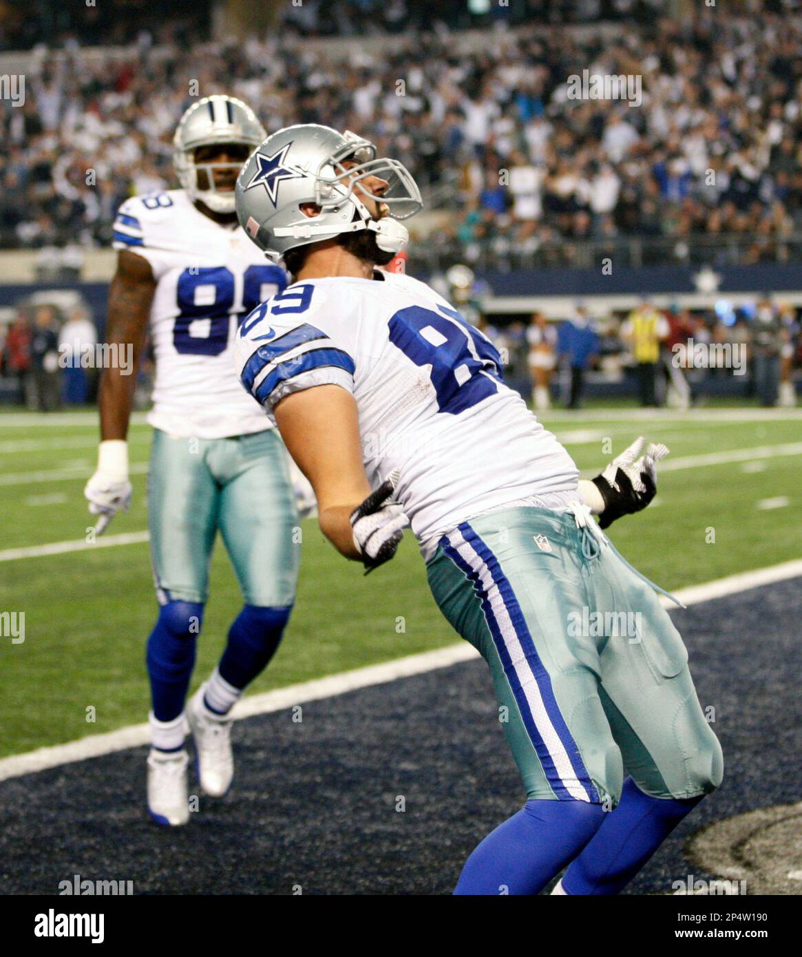 Dallas Cowboys tight end Gavin Escobar (89) celebrates his touch down ...