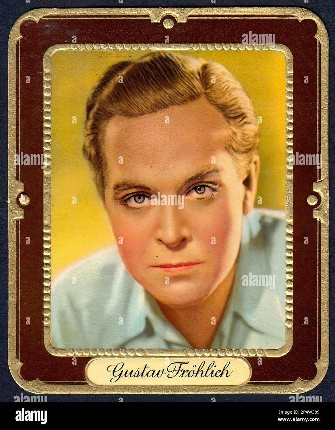 Portrait of Gustav Fröhlich - Vintage German Cigarette Card 03 Stock ...