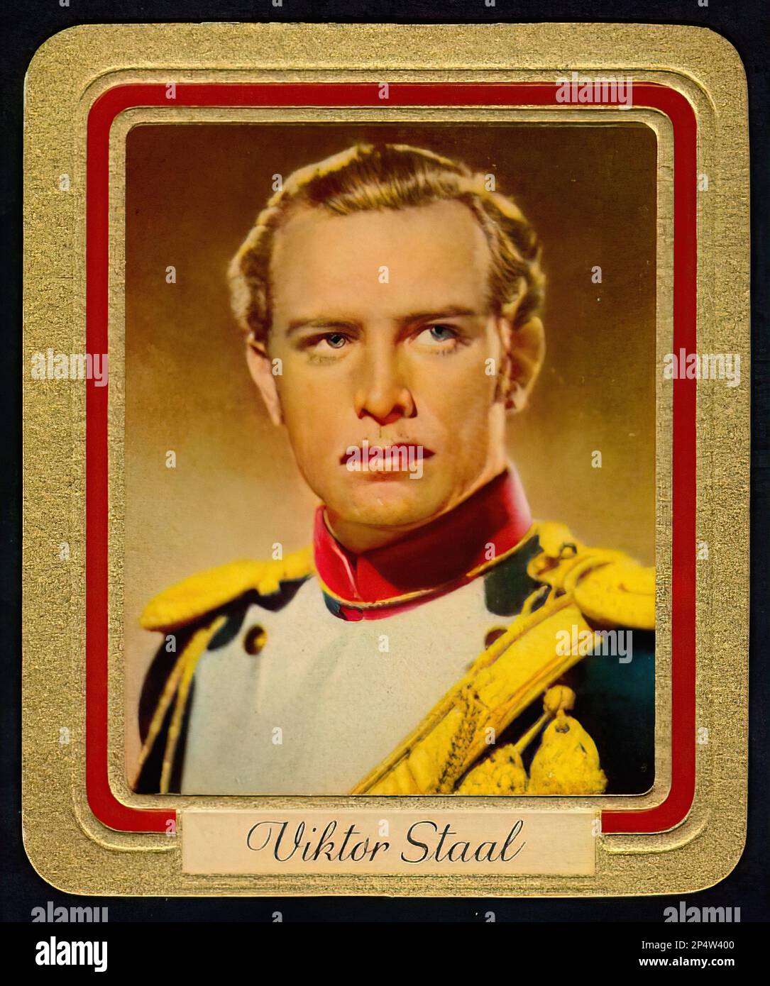 Portrait of actor Viktor Staal - Vintage German Cigarette Card Stock ...