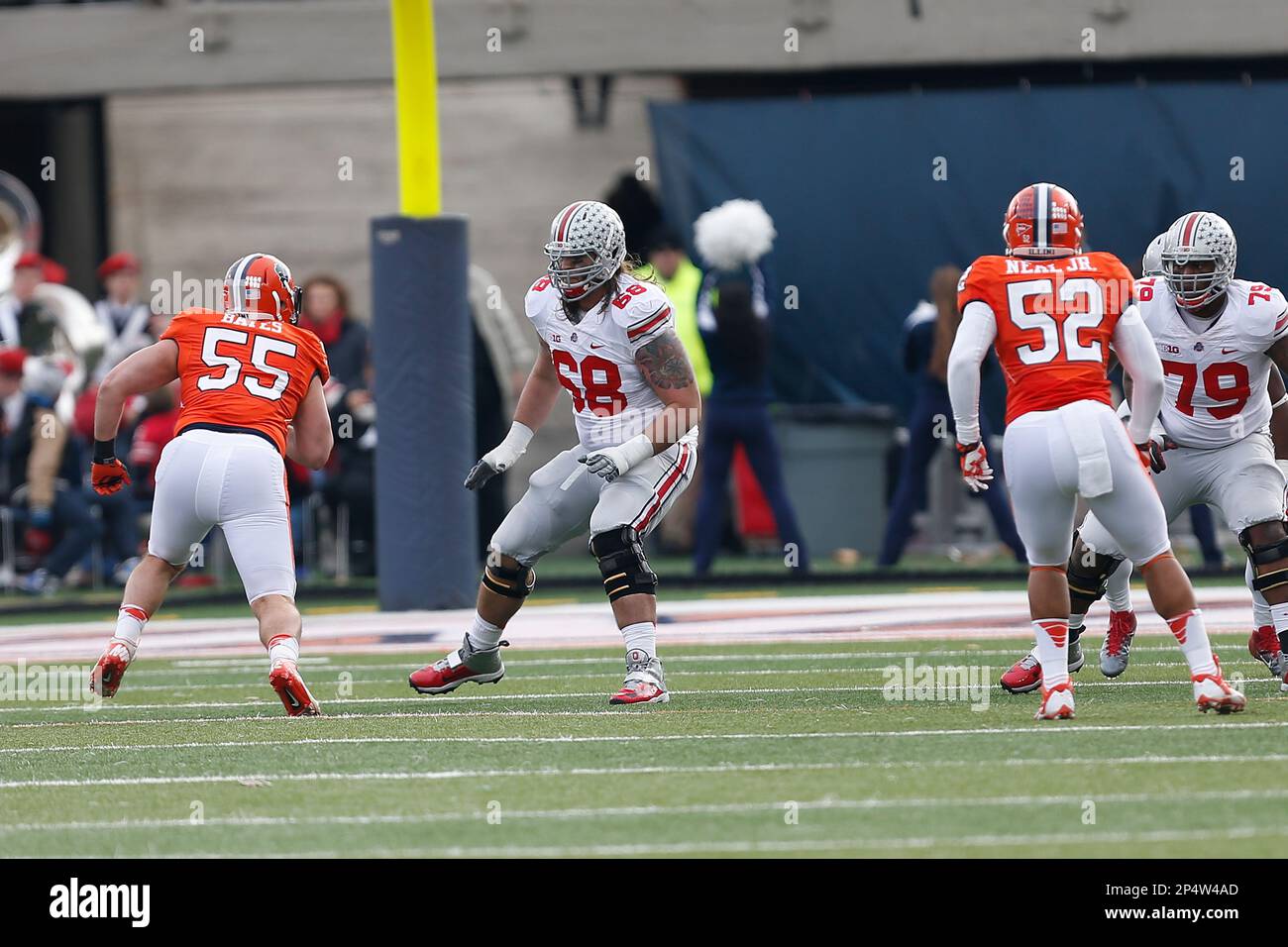 Ohio State offensive lineman Taylor Decker (68) blocks during an NCAA ...