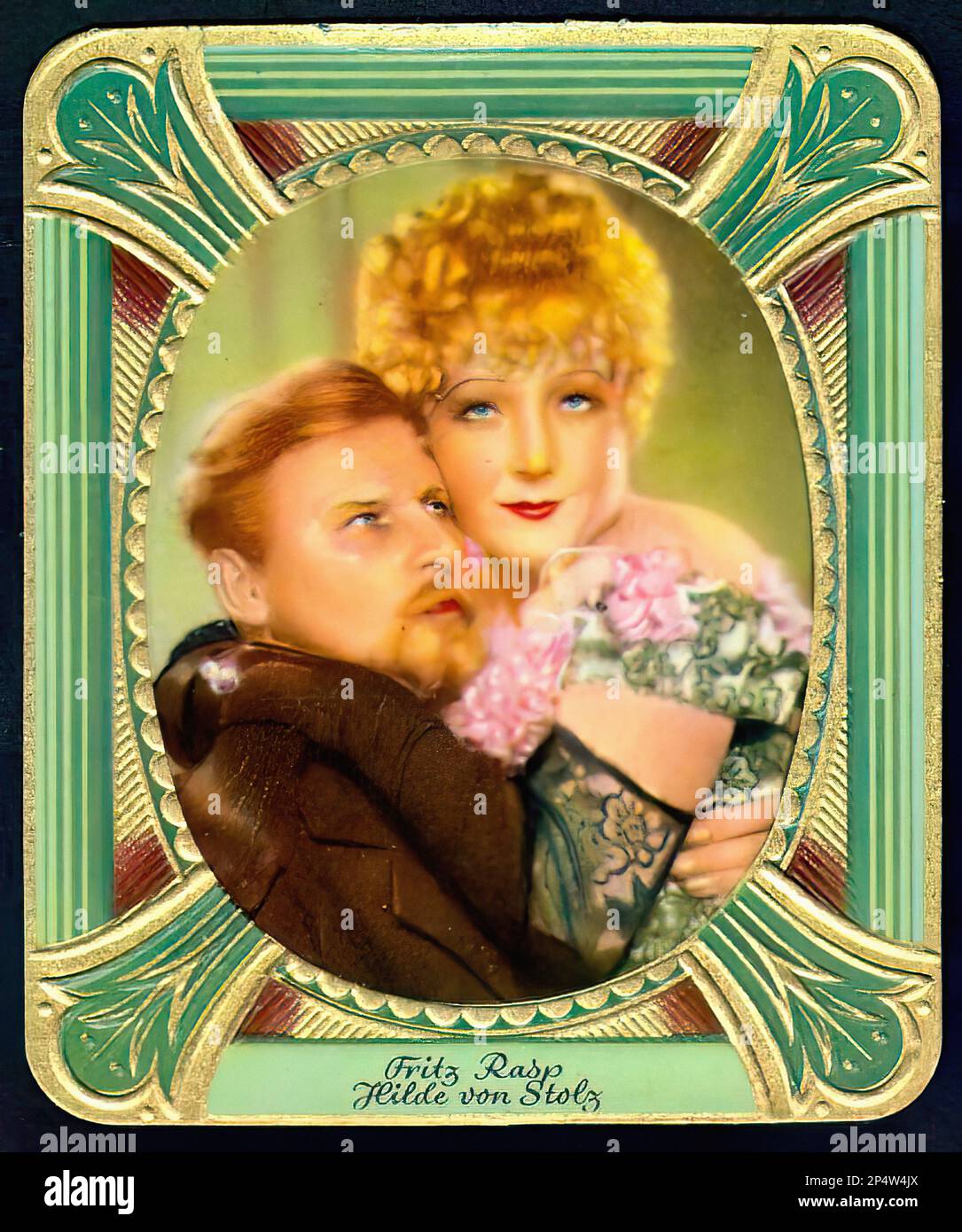Portrait of Hilde von Stolz - Vintage German Cigarette Card Stock Photo ...