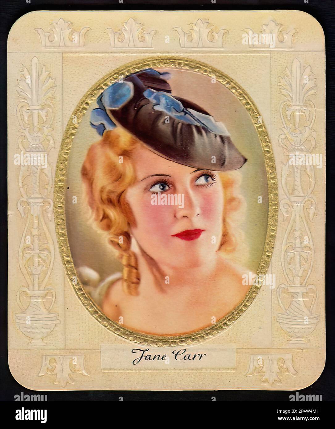 Portrait of Jane Carr - Vintage German Cigarette Card Stock Photo - Alamy