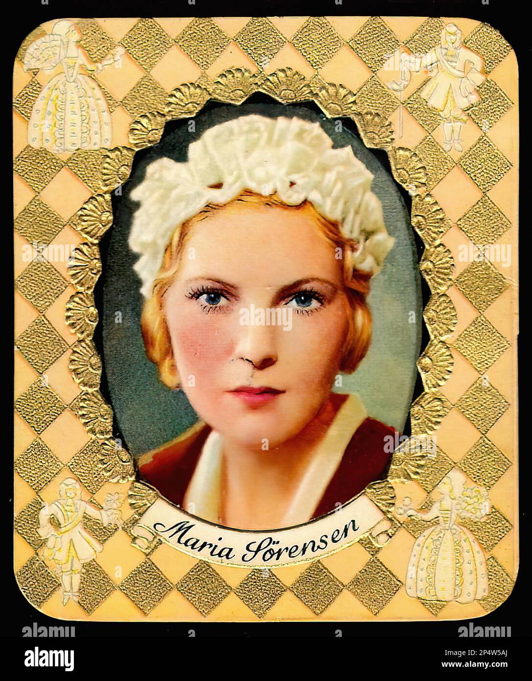 Portrait of actress Maria Sorensen - Vintage German Cigarette Card ...