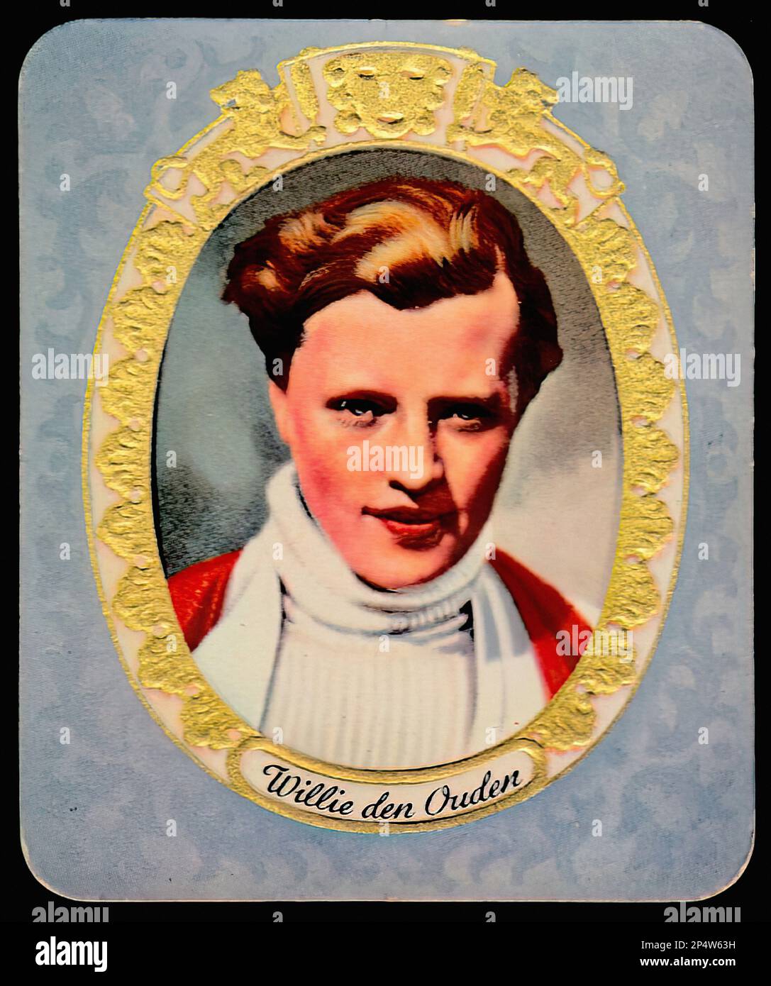 Portrait of Willy den Ouden - Vintage German Cigarette Card Stock Photo ...