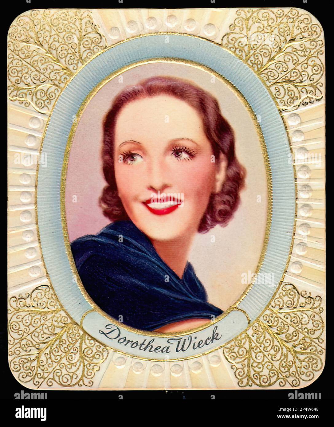 Portrait of Dorothea Wieck - Vintage German Cigarette Card 02 Stock ...
