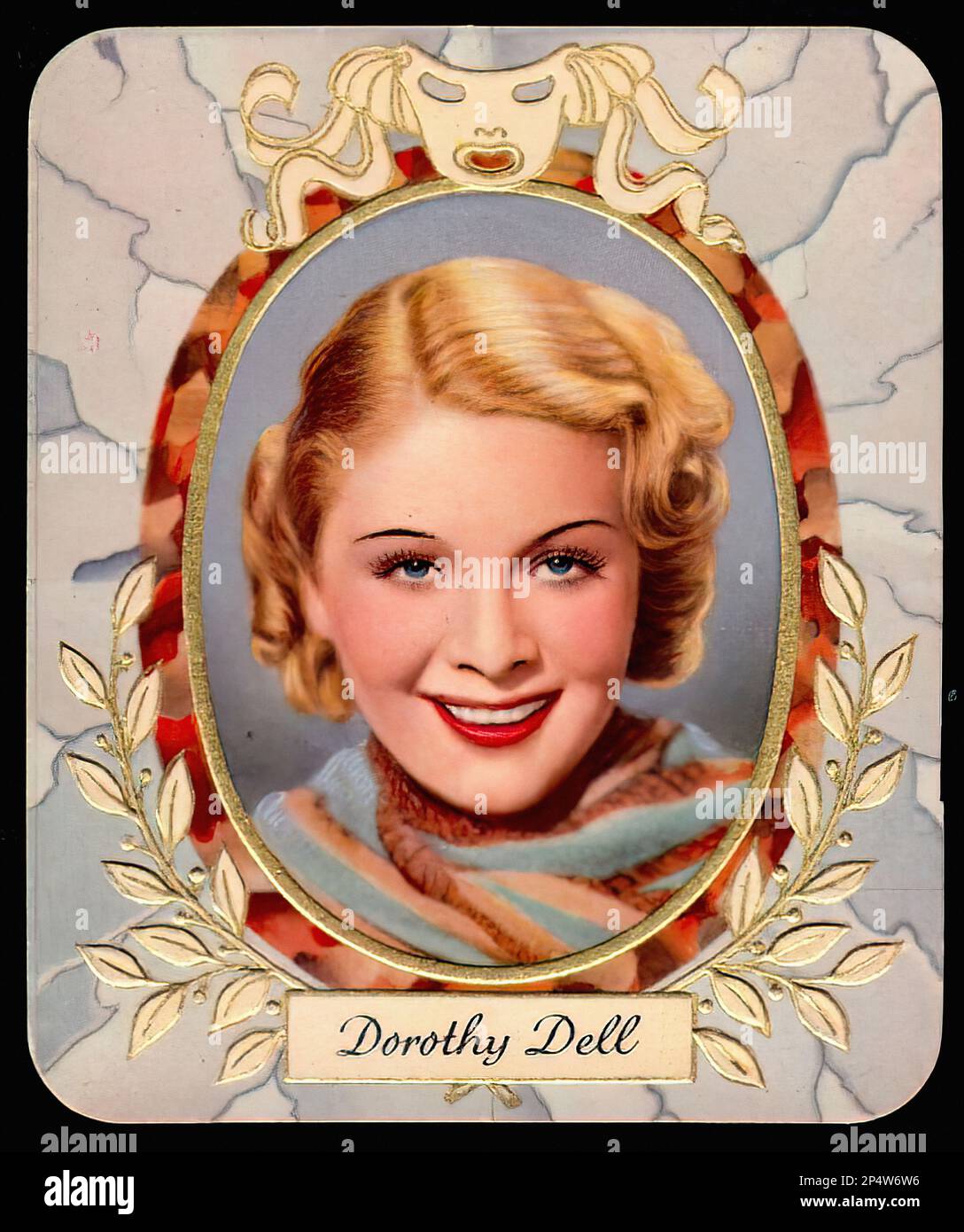 Portrait of Dorothy Dell - Vintage German Cigarette Card Stock Photo - Alamy