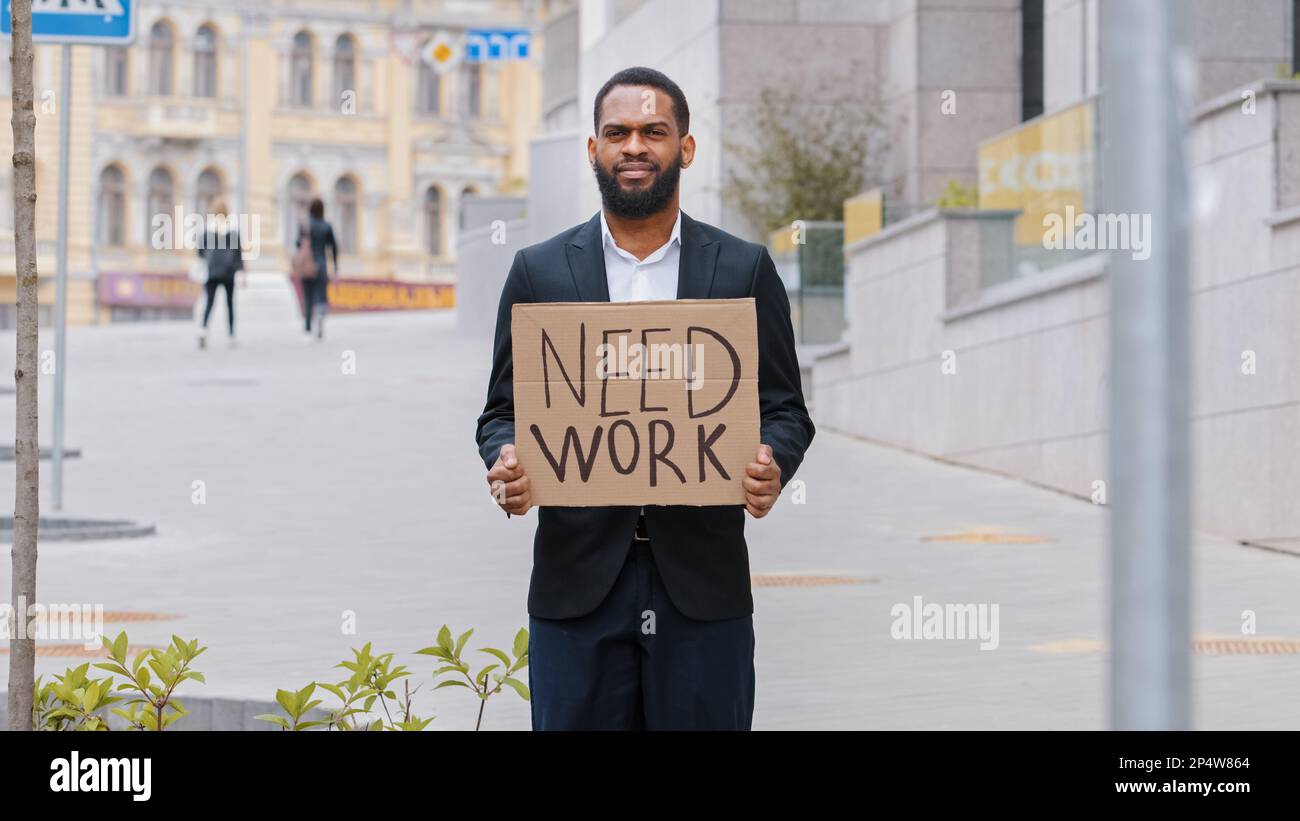 Poor african american man hi-res stock photography and images - Alamy