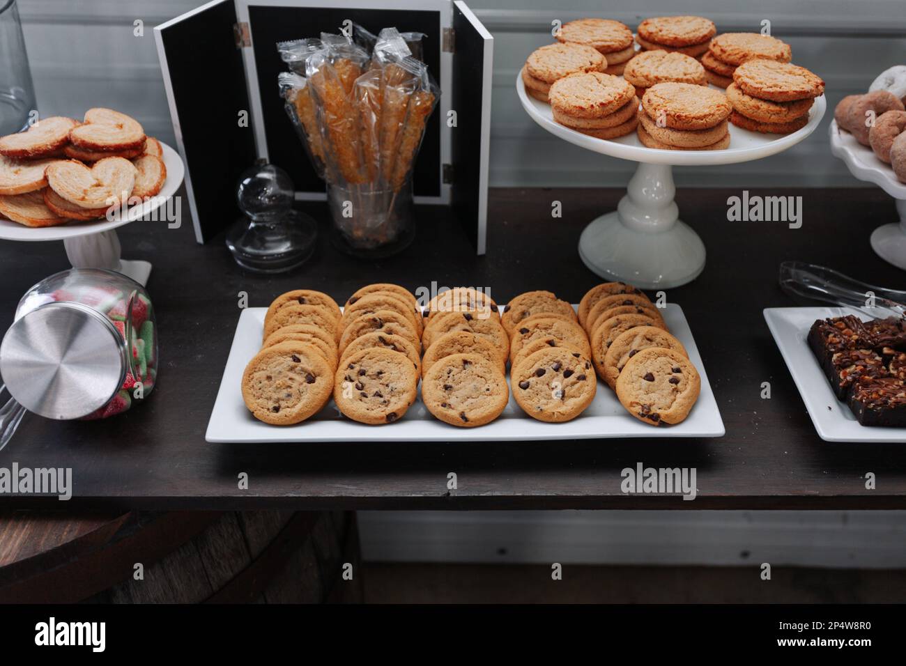 Bunch of different sweets as buffet to grab Stock Photo - Alamy