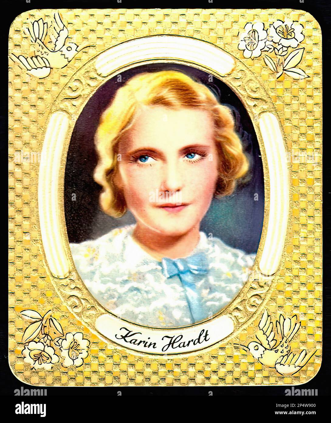 Portrait of actress Karin Hardt - Vintage German Cigarette Card 03 ...