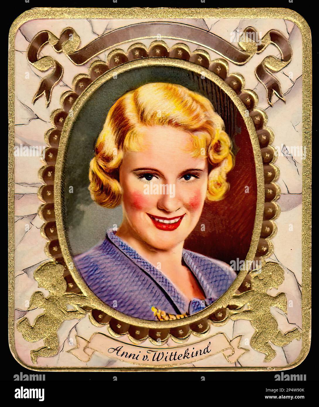 Portrait of Anni von Wittekind - Vintage German Cigarette Card Stock ...