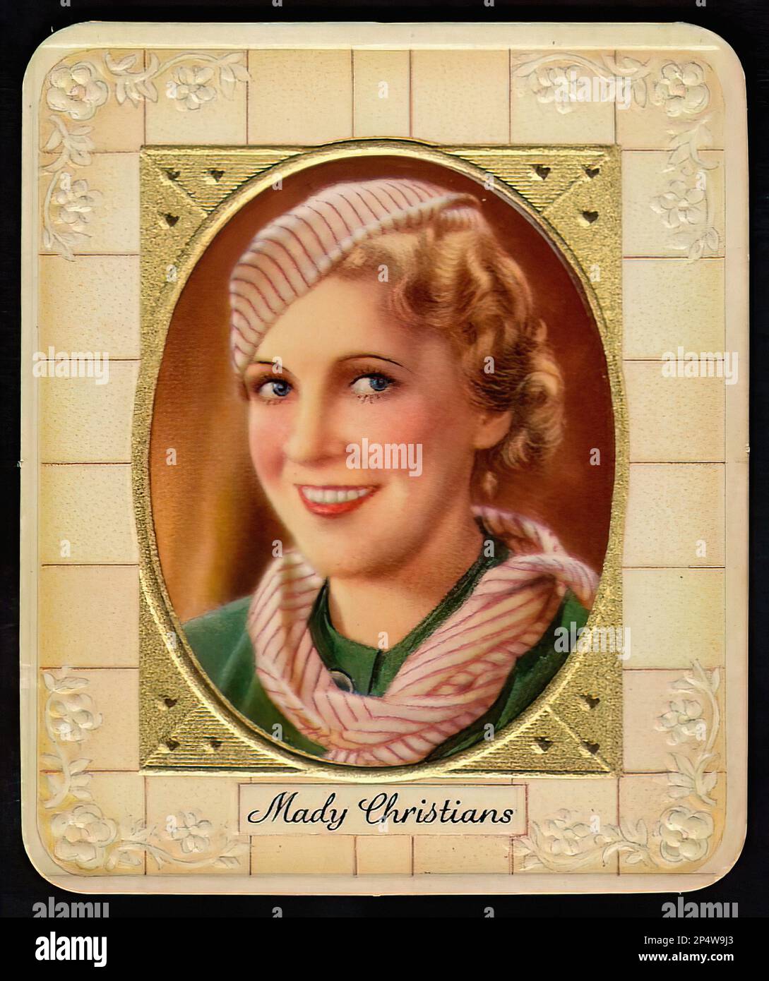 Portrait of actress Mady Christians - Vintage German Cigarette Card ...