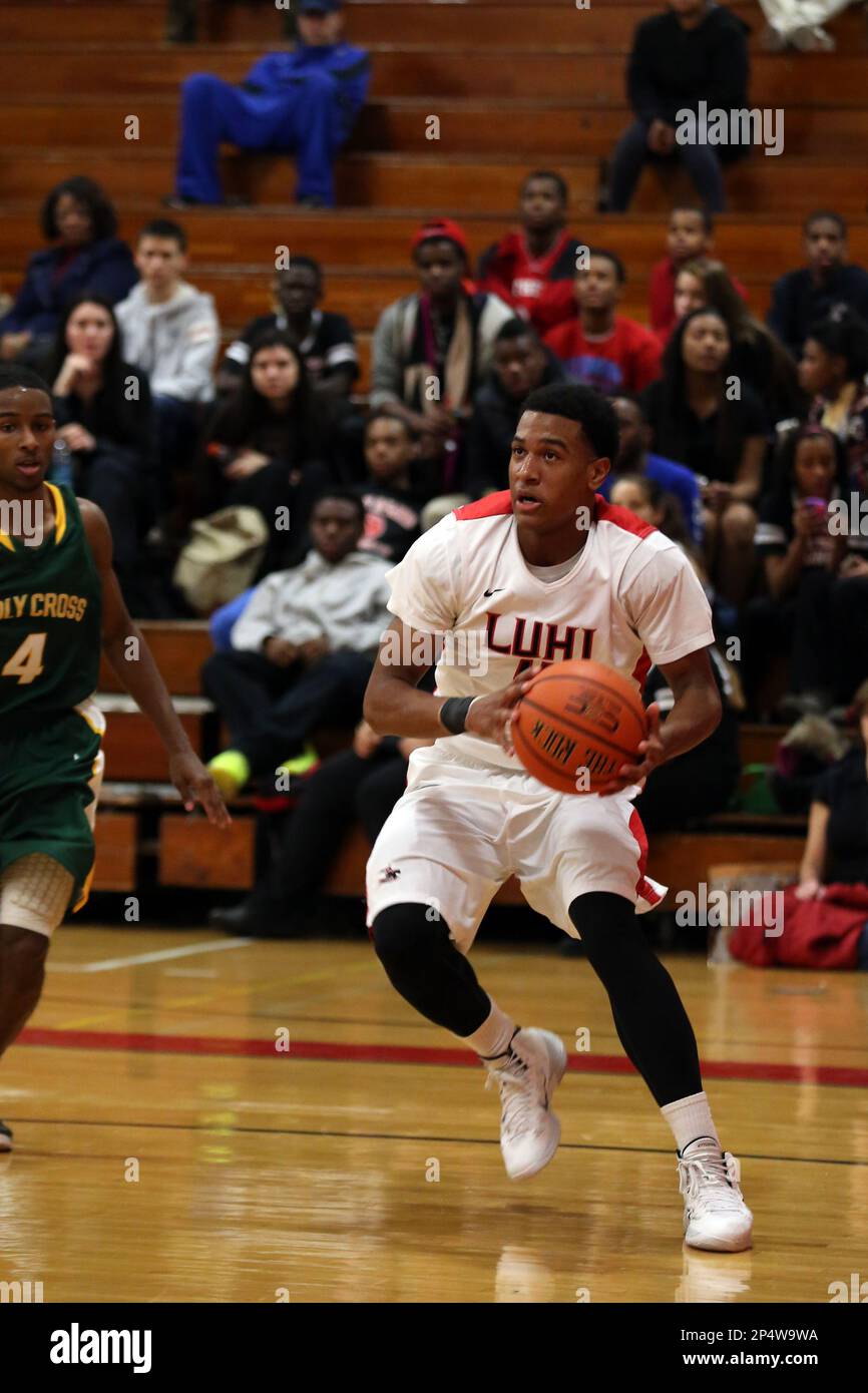 Long Island Lutheran Crusaders Devonte Green #11 in action against the ...